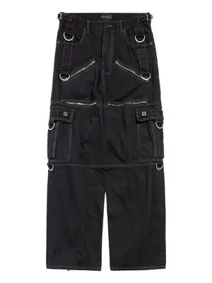 Balenciaga Denim D-ring Cargo Trousers - Black