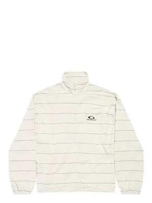 Balenciaga Technical Stripe Logo Oversized Jacket - White