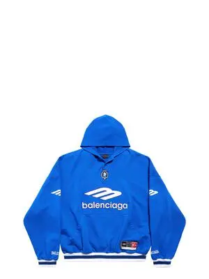Balenciaga Oversized Logo Hoodie - Blue