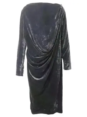 LANVIN Draped Velvet Dress - Black