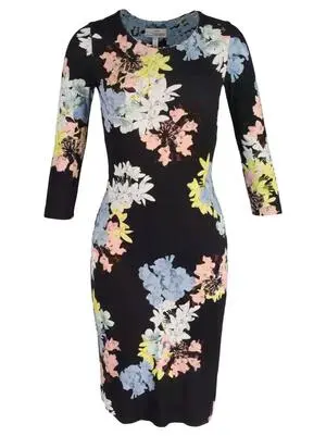 Erdem Floral Round-neck Dress - Black