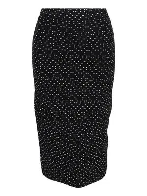 Emporio Armani Printed Pencil Skirt - Black