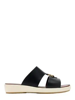 Brunello Cucinelli Cutout Hardware Sandals - Black