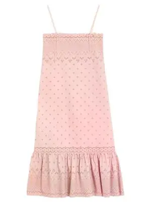 Valentino Garavani Floral Ruffled Midi Dress - Pink