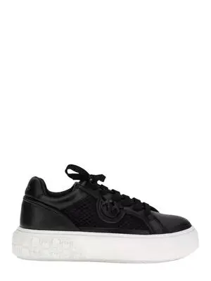 Pinko Logo Appliqué Platform Sneakers - Black
