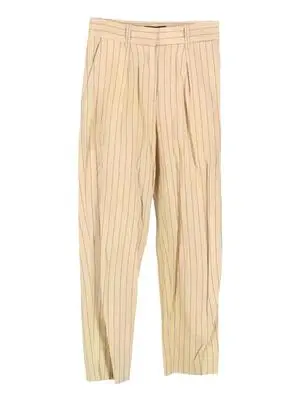 Maje Striped Wide-leg Trousers - Neutrals