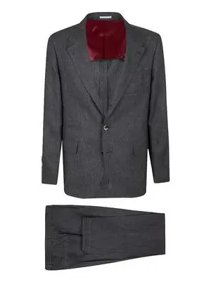 Brunello Cucinelli Notched-lapel Single-breasted Suit - Grey
