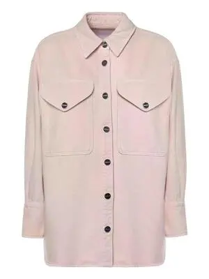 DONDUP Buttoned Patch-pocket Shirt - Pink