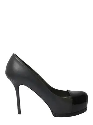 Saint Laurent Cap-toe Platform Pumps - Black