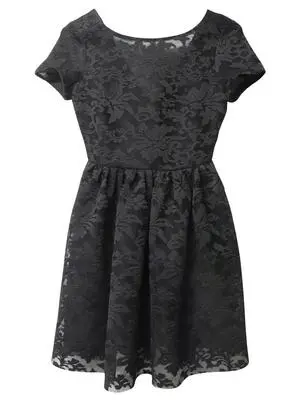 Maje Lace Mini Dress - Black