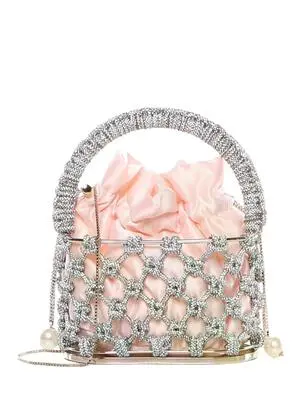 Rosantica Mini Holli Crystal-embellished Shoulder Bag - Silver