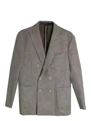 Etro Textured Double-breasted Blazer - Neutrals