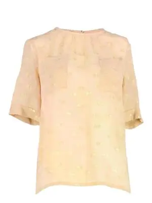 Marc Jacobs Metallic Floral Blouse - Neutrals