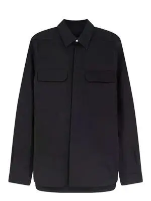 Rick Owens Double-pocket Long-sleeve Shirt - Black