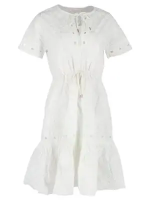 See By Chloé Embroidered Midi Dress - White