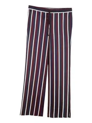 JOSEPH Striped Silk Trousers - Purple