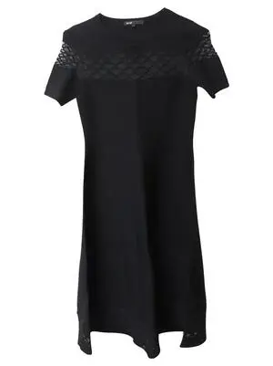 Maje Short-sleeve Midi A-line Dress - Black