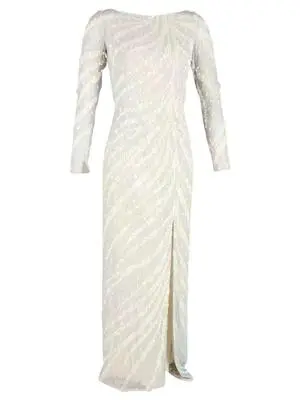 Jenny Packham Sequined Gown - White