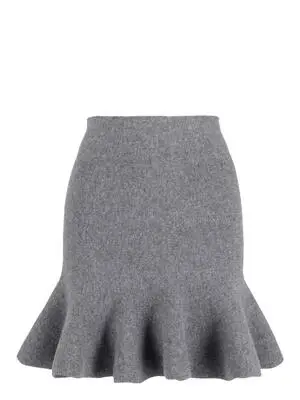 JIL SANDER High-waisted Trumpet Skirt - Grey