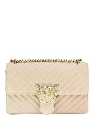 Pinko Love One Chevron-quilted Shoulder Bag - Neutrals