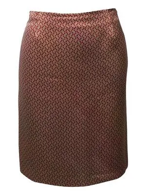 Etro Geometric-print Silk Skirt - Red