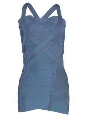 Herve Leger Cutout Bandage Mini Dress - Blue