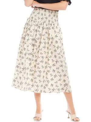 FIFTEEN TWENTY Floral Cotton Midi Skirt