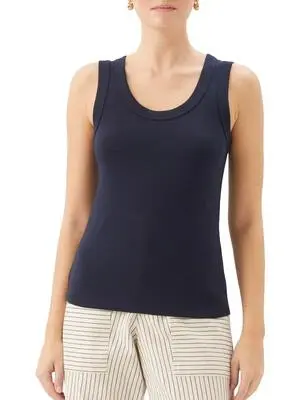 Fifteen Twenty Fitted Scoop Neck Tank - Navy