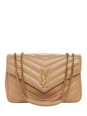 Saint Laurent Large Loulou Quilted Leather Shoulder Bag - Natural Tan