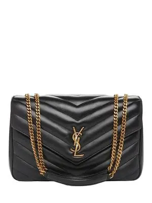 Saint Laurent Large Loulou Quilted Leather Shoulder Bag - Noir