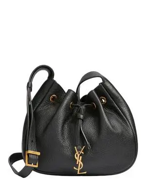 Saint Laurent Mini Paris Vii Grained Leather Shoulder Bag - Noir