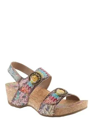 SPRING STEP SHOES Colomecool Slingback Sandal - Tan Multi