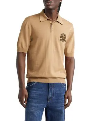 DOLCE & GABBANA Logo Patch Virgin Wool Polo