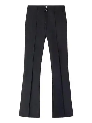 Sandro Zip-up Straight Trousers - Black