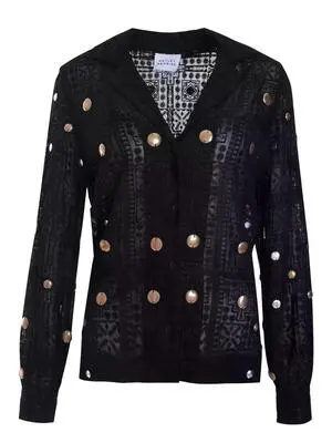 HAYLEY MENZIES Stud-embellished Shirt - Black