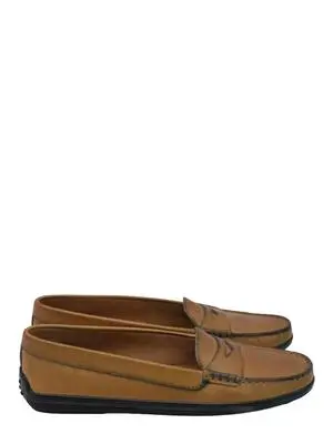 TOD'S Leather Penny Loafers - Brown