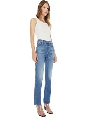 MOTHER The Hustler Flood Flare Jeans - Blue