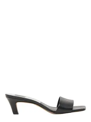 DOLCEVITA Rexa Kitten Heel Mules - Black Leather
