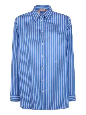 N.21 Striped Canvas Shirt - Blue