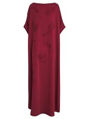 Carolina Herrera Embellished Kaftan Maxi Dress - Burgundy