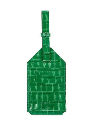 Paul Smith Croc-embossed Leather Luggage Tag - Green