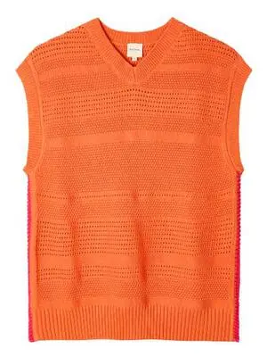 Paul Smith Cotton Knitted Vest - Orange