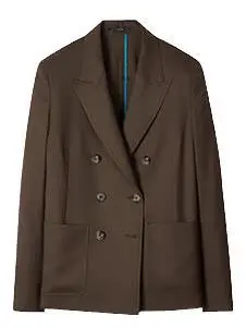 Paul Smith Wool Unlined Double-breasted Blazer - Brown