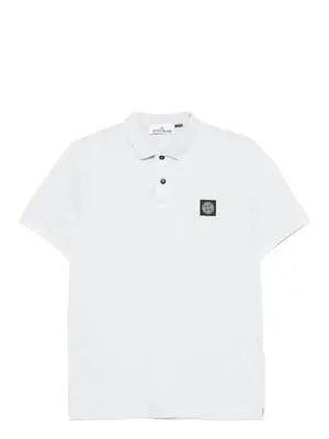 Stone Island Polo With Logo - Sky Blue