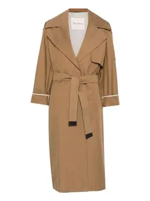 Max Mara Cotton-blend Trench Coat - Brown