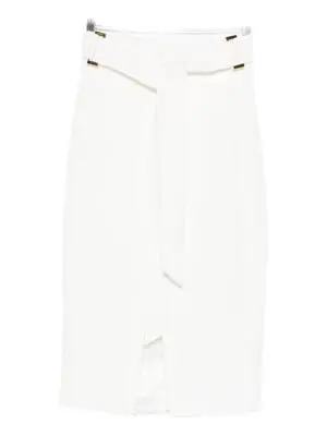 Elisabetta Franchi Midi Skirt - White