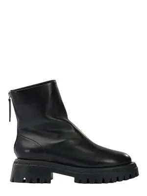 HALMANERA Leather Ankle Boots - Black