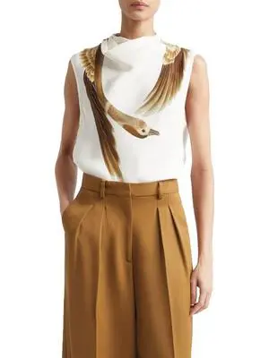 Altuzarra Arlie Silk Top - Ivory Goose