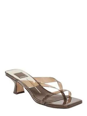 Dolce Vita Brevel Vinyl Translucent Strap Sandal - Dark Brown Jelly