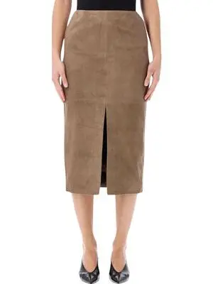 ROTATE BY BIRGER CHRISTENSEN Midi Skirt - Beige